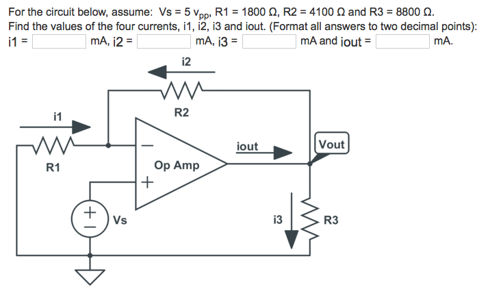 Solved For the circuit below, assume: Vs-5 vpp, RI-1800 Ω, | Chegg.com