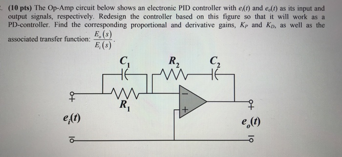 Solved . (10 pts) The Op-Amp circuit below shows an | Chegg.com