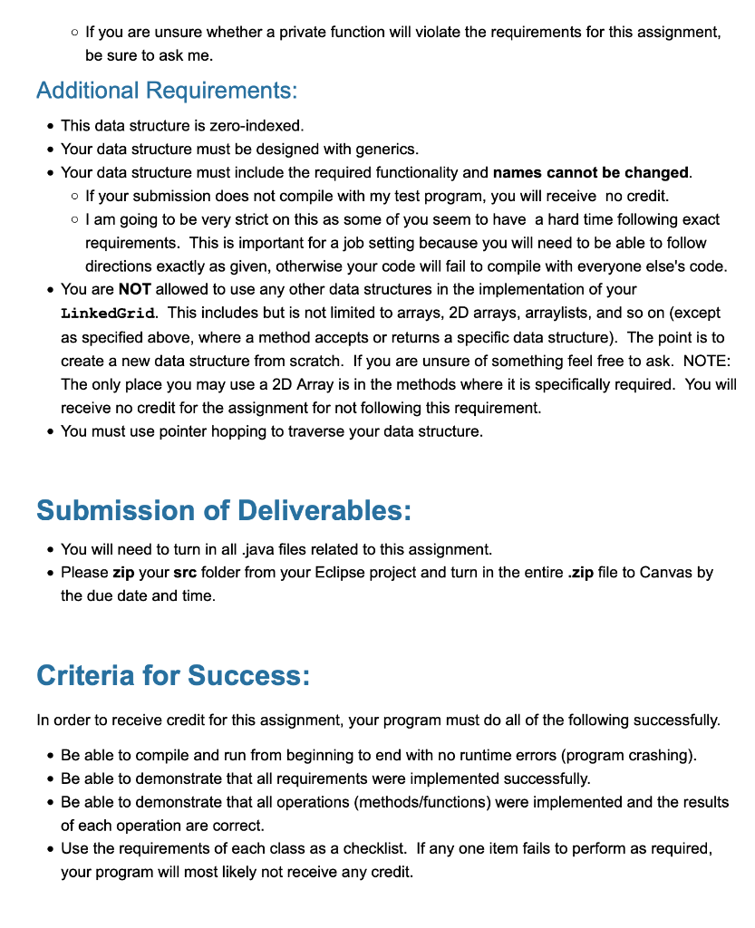 Solved LO6: Linked Grid Purpose: The purpose of this | Chegg.com