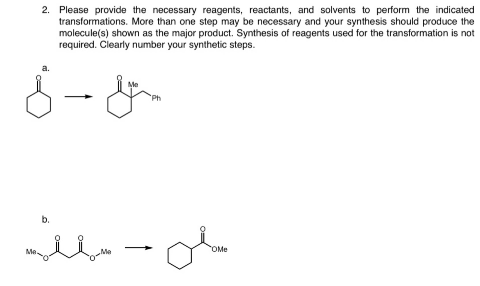 Solved Please provide the necessary reagents, reactants, and | Chegg.com