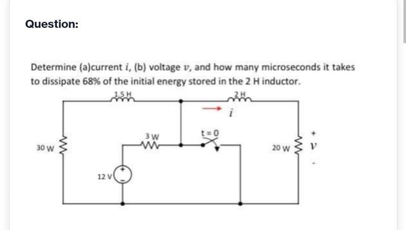Solved Determine (a)current i, (b) voltage v, and how many | Chegg.com