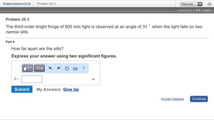 Solved The third-order bright fringe of 600 nm light is | Chegg.com