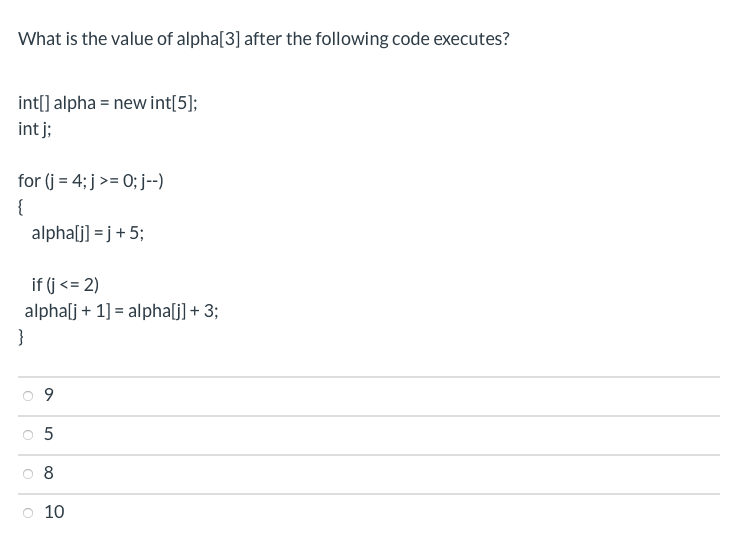 Solved What Is The Value Of Alpha[3] After The Following