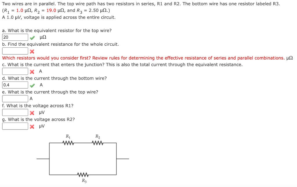 Solved Two wires are in parallel. The top wire path has two | Chegg.com