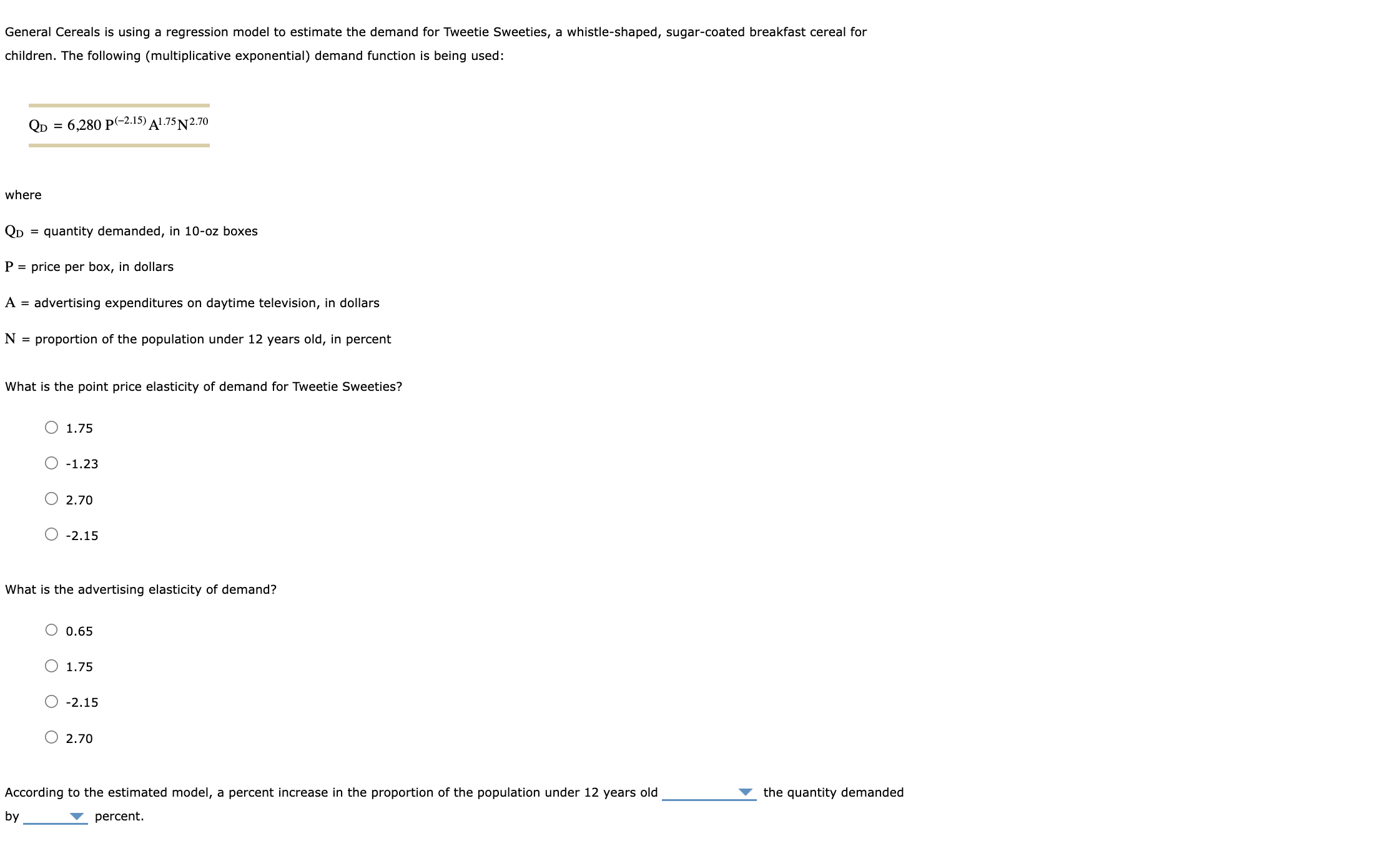 Solved General Cereals is using a regression model to | Chegg.com