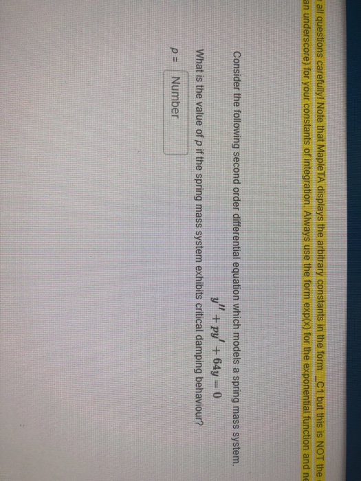 Solved all questions carefully! Note that MapleTA displays | Chegg.com