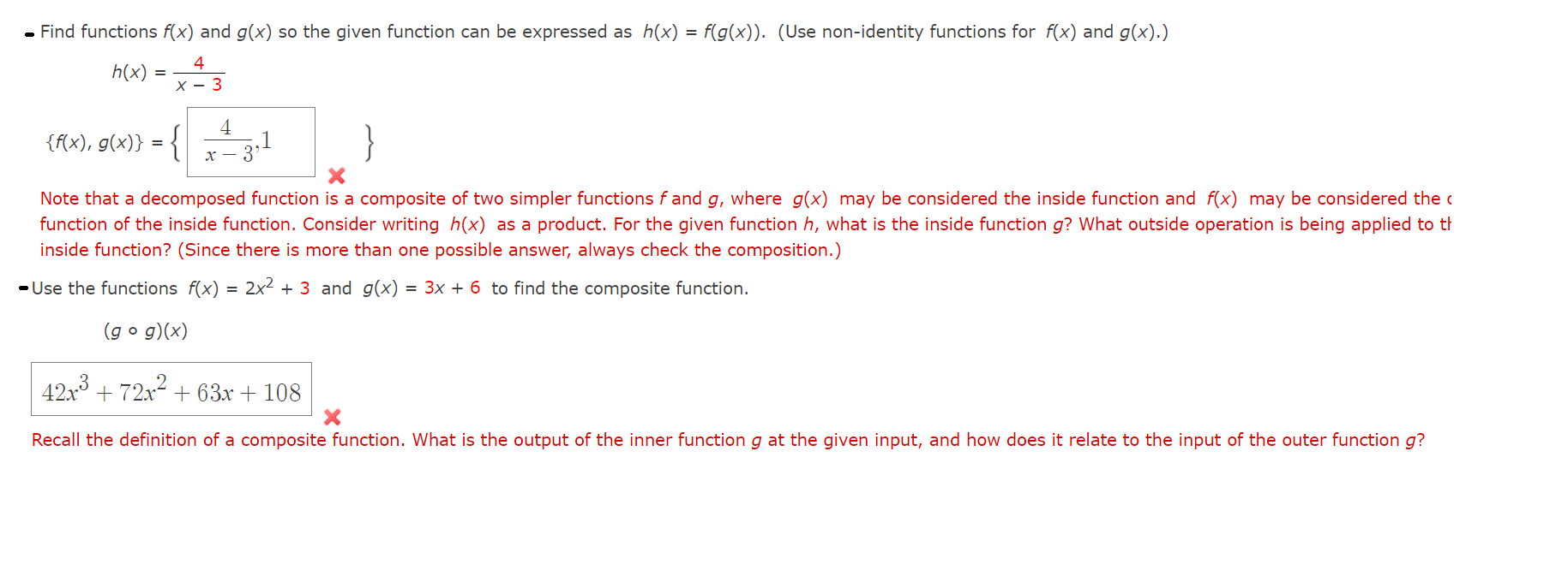 Solved - Find functions f(x) and g(x) so the given function | Chegg.com