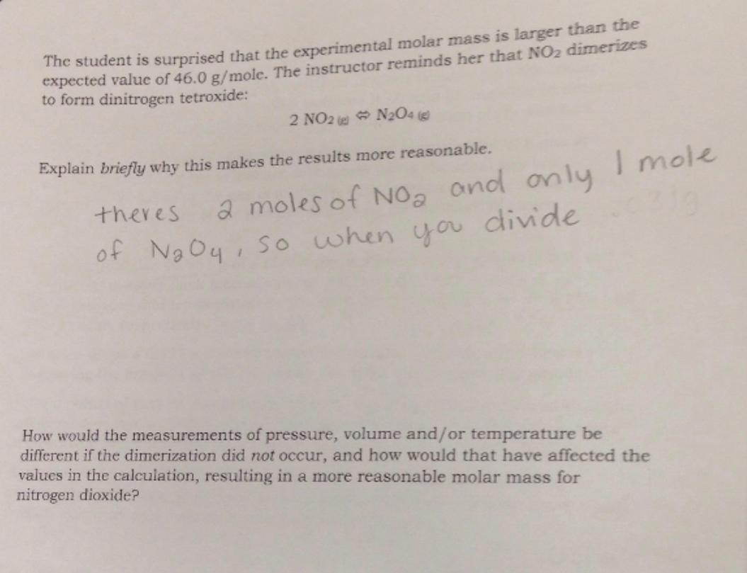 Solved Fallon Goodman The Ideal Gas Law A procedure known as | Chegg.com