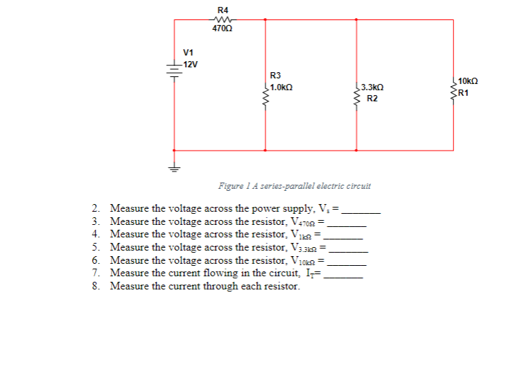 Solved Figure 1 A series-parallel electric circuit 2. | Chegg.com