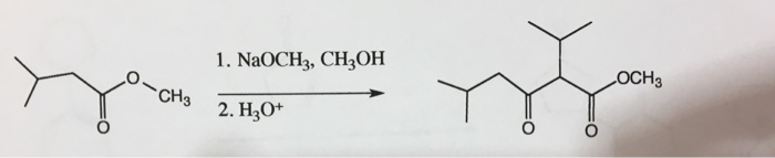 Solved OCH3 1. NaOCH3, CH3OH CH3 2.H3O" | Chegg.com