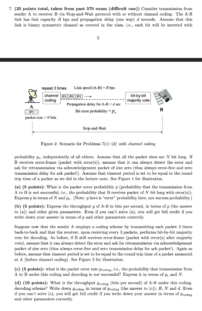 7. (25 points total, taken from past 570 exam | Chegg.com