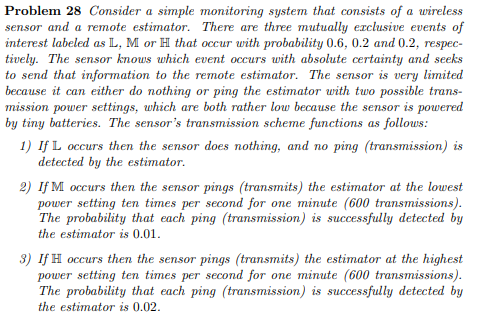 Solved Problem 28 Consider a simple monitoring system that | Chegg.com