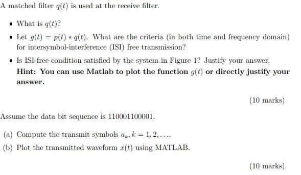 Figure 1: Block diagram of a digital transmitter | Chegg.com