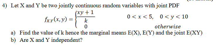 Solved Let X and Y be two jointly continuous random | Chegg.com