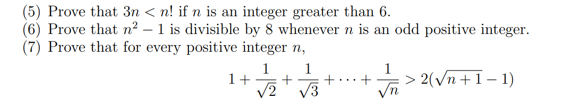 Solved (5) Prove that 3n 2(Vn+1 – 1) V2 V3 + | Chegg.com