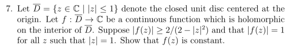 Solved 7. Let D {-E C | |s|
