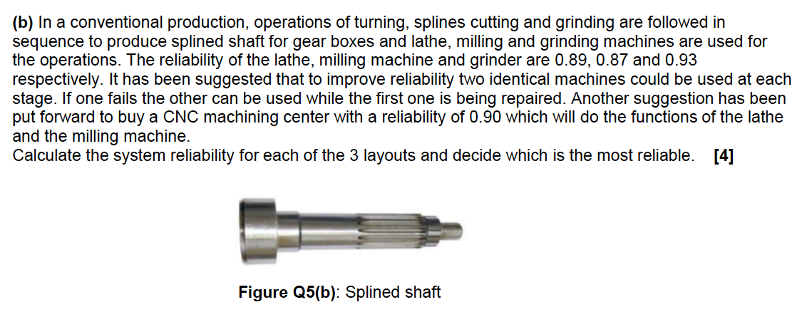 Solved (b) In a conventional production, operations of | Chegg.com