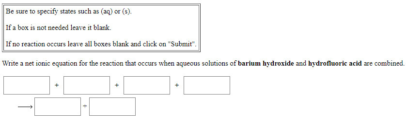 Solved Net Ionic Equations with Acids and Bases Dissociate | Chegg.com