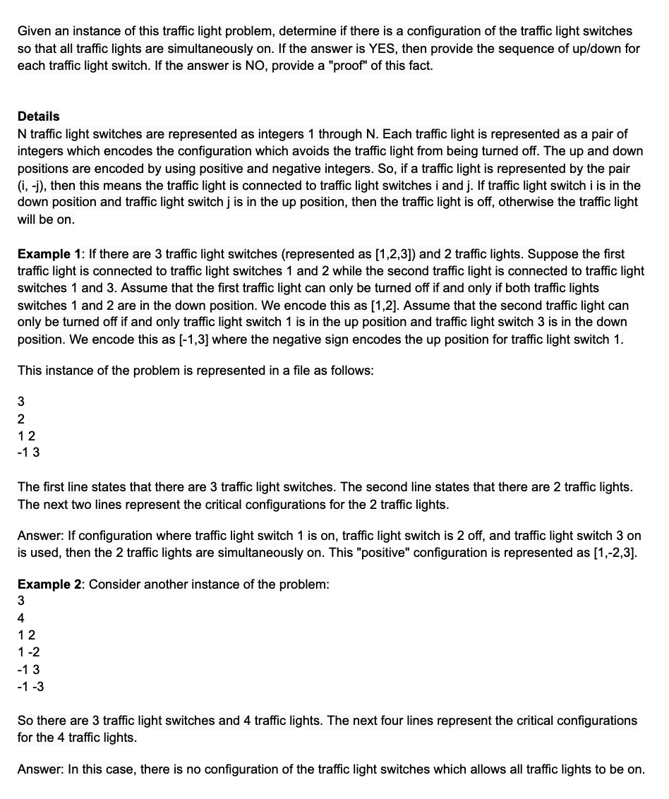 Solved Write Python 3 Code To Solve 2 Sat Problem 