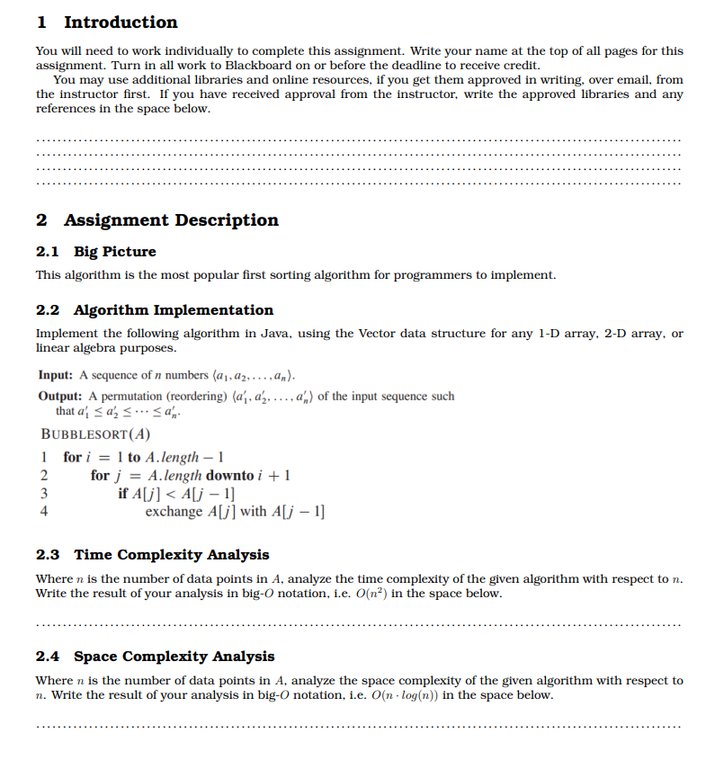 Solved 1 Introduction You will need to work individually to | Chegg.com