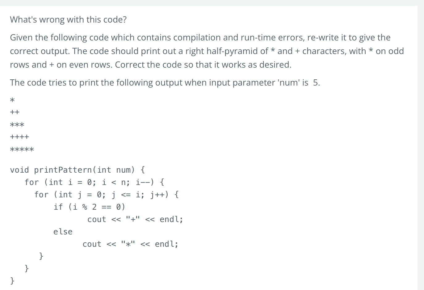 Solved What's wrong with this code? Given the following code | Chegg.com