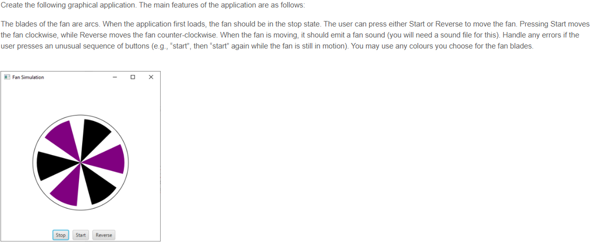 Solved Create the following graphical application. The main | Chegg.com