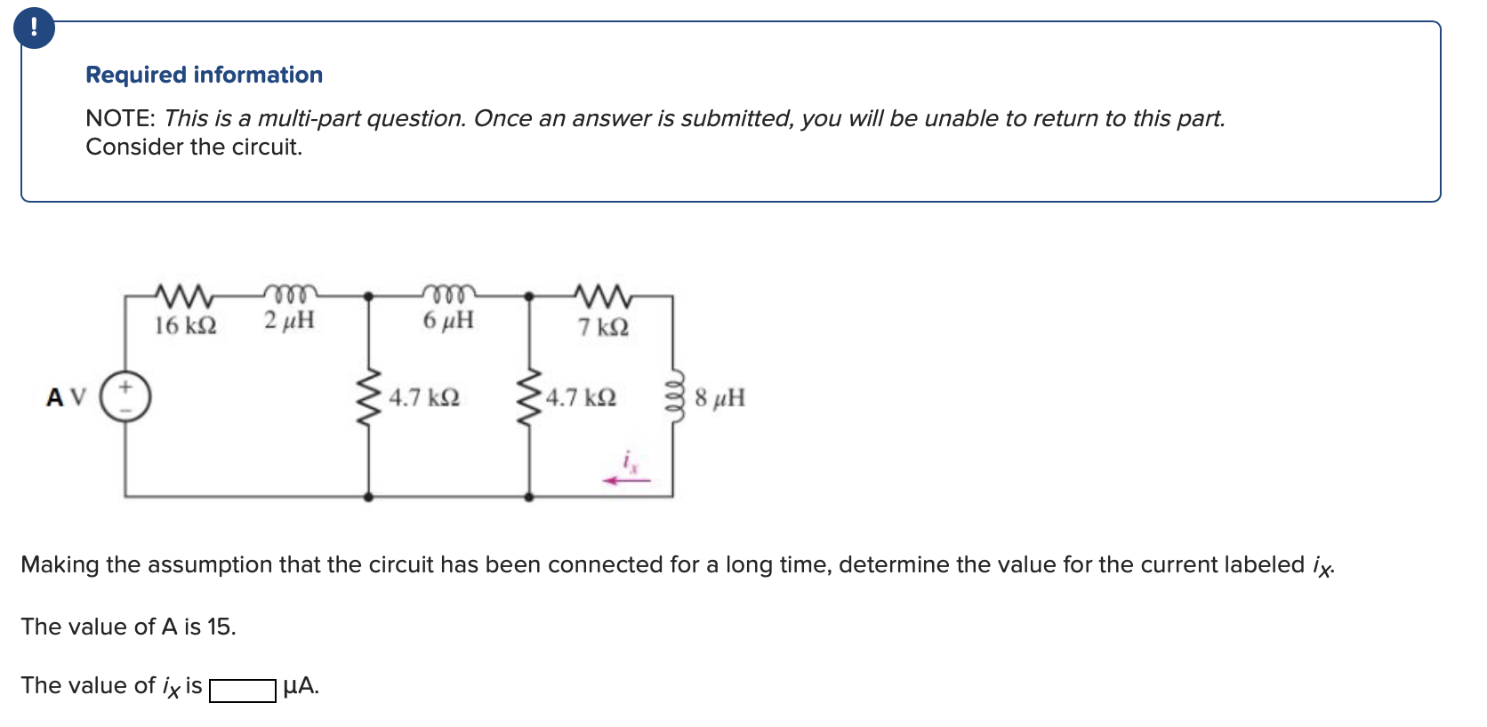 Solved Required information NOTE: This is a multi-part | Chegg.com