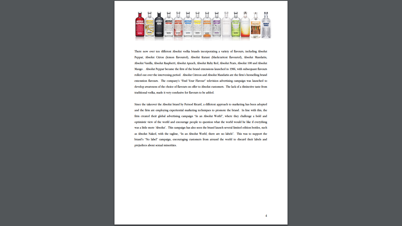 Solved Please read the article below about absolut vodka | Chegg.com