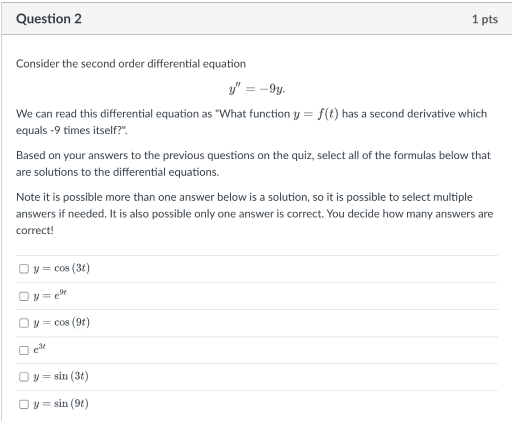 Solved Consider the second order differential equation | Chegg.com