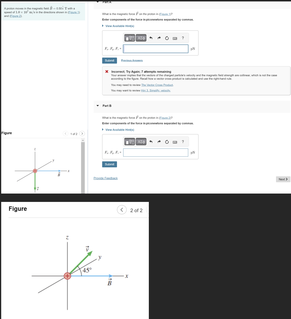 Solved A proton moves in the magnetic field B⃗ = ﻿0.50 ﻿i^T | Chegg.com
