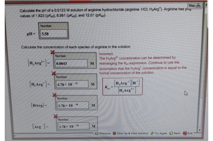Solved Calculate the pH of a 0.0123 M solution of arginine | Chegg.com