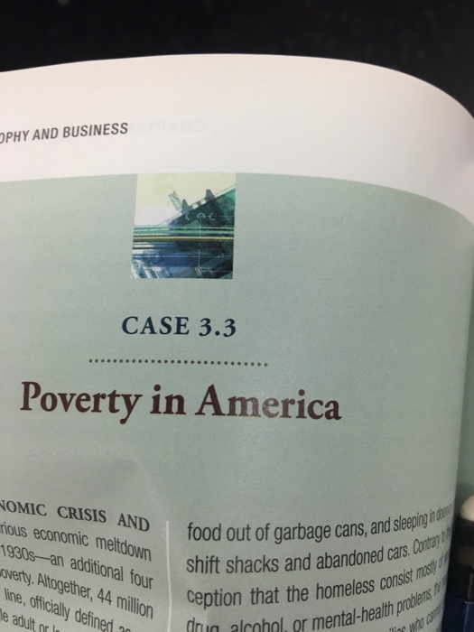 case study 3.3 poverty in America | Chegg.com