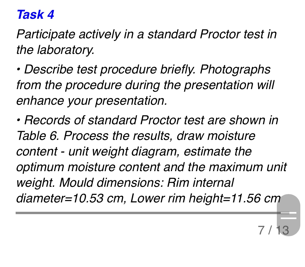 Participate actively in a standard Proctor test in | Chegg.com