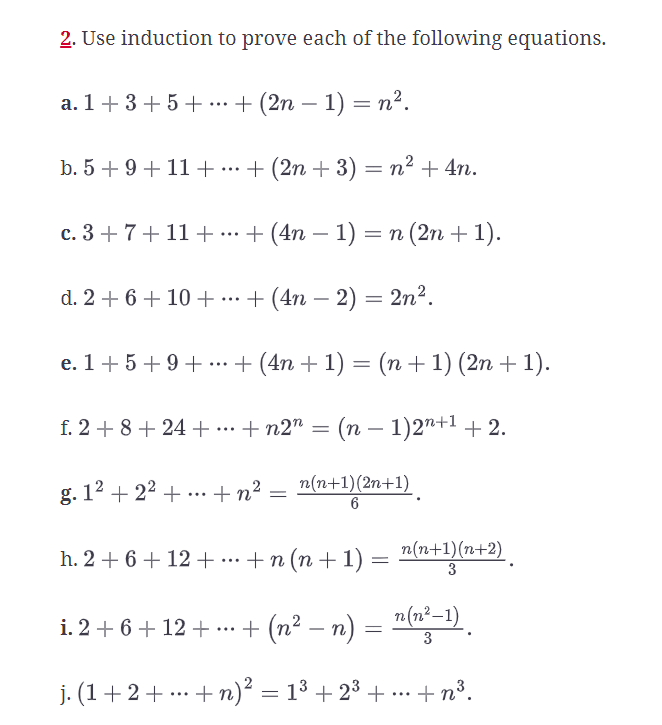 Discrete Math Equations