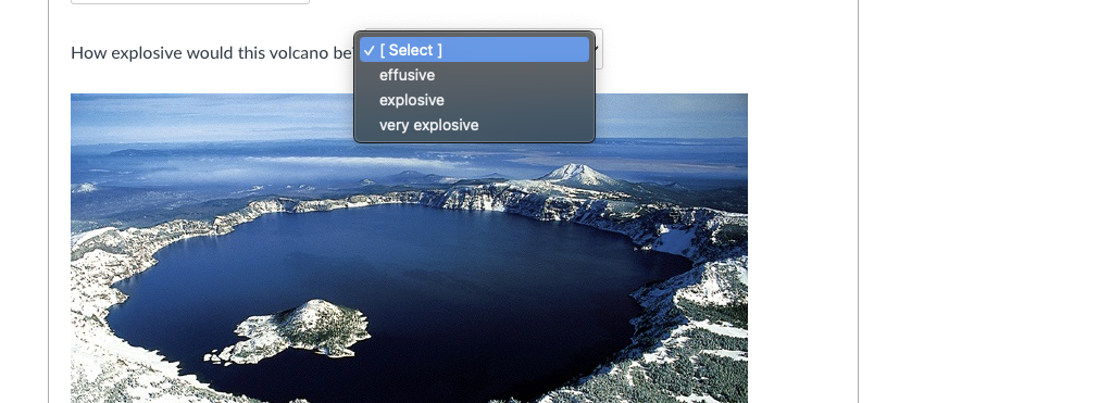 Solved What type of volcano is shown below? What is the | Chegg.com