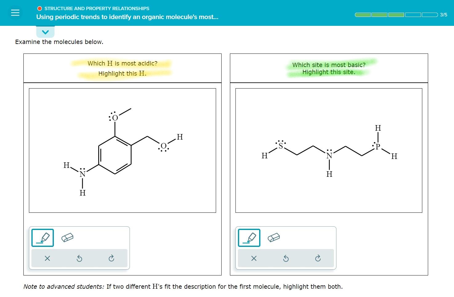 Solved = O STRUCTURE AND PROPERTY RELATIONSHIPS 3/5 Examine | Chegg.com