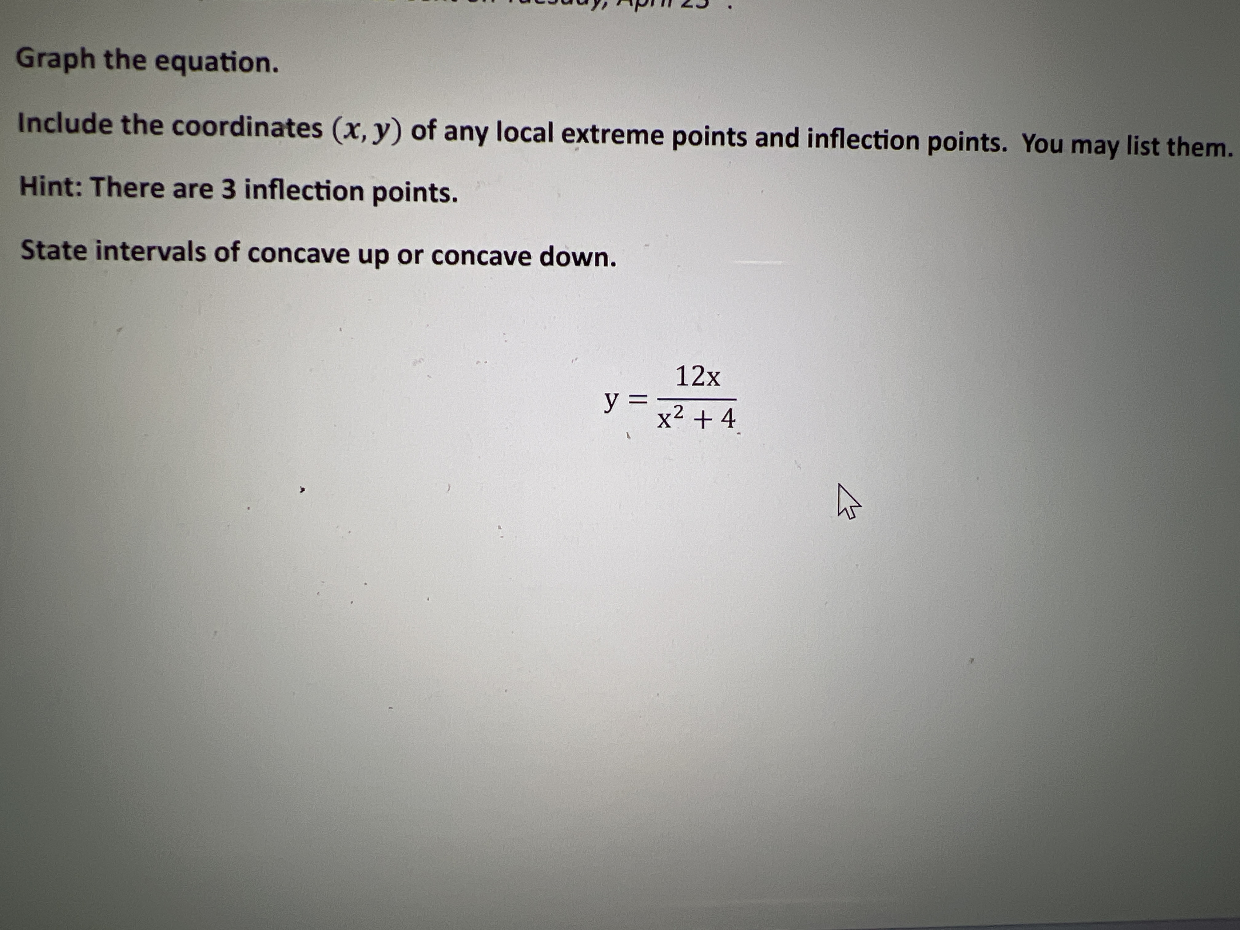 Solved Graph the equation.Include the coordinates (x,y) ﻿of | Chegg.com