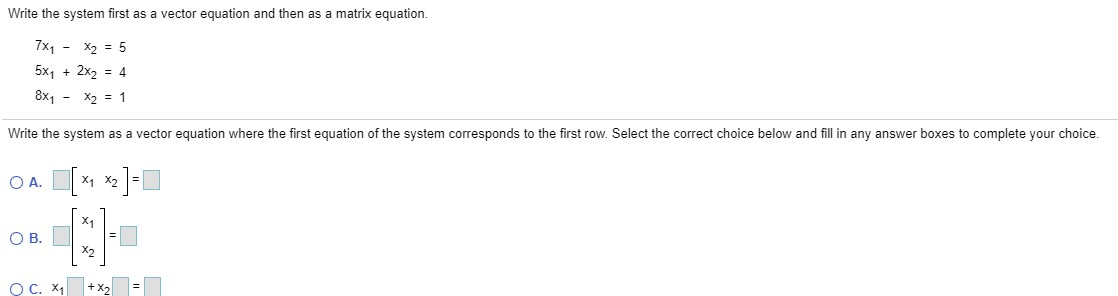 Solved Use the definition of Ax to write the vector equation | Chegg.com