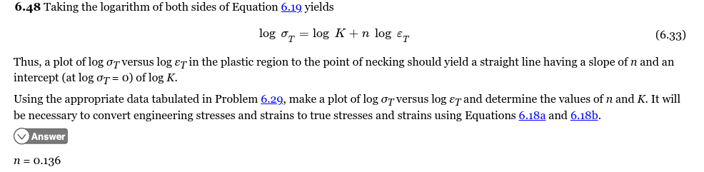 6.48 Taking the logarithm of both sides of Equation | Chegg.com