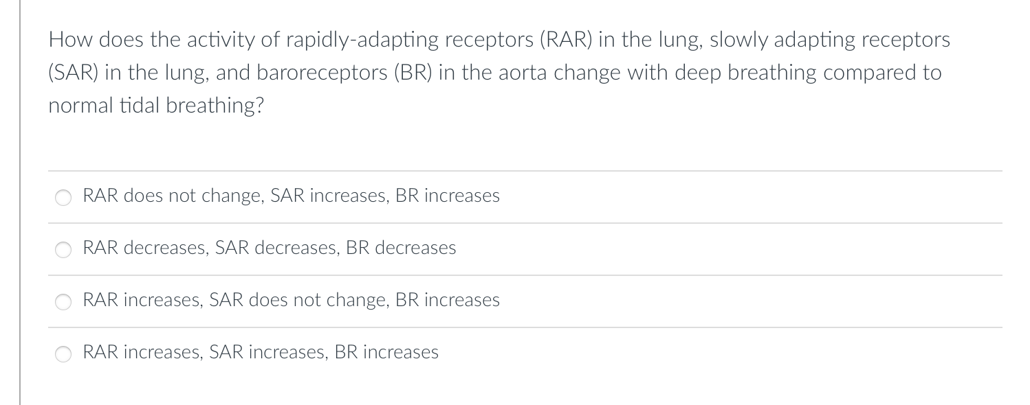 Solved How does the activity of rapidly-adapting receptors | Chegg.com