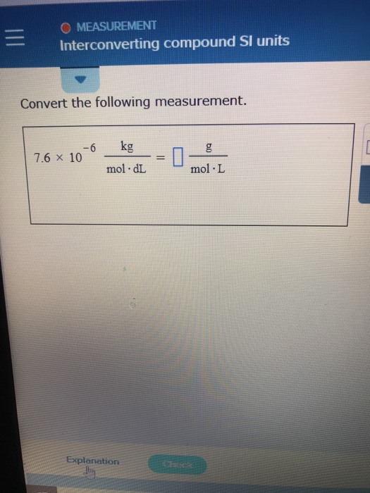 Solved MEASUREMENT ー Interconverting compound SI units | Chegg.com Solved MEASUREMENT ー Interconverting compound SI units | Chegg.com