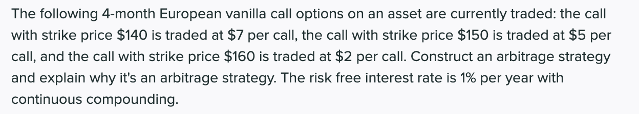 Solved The following 4-month European vanilla call options | Chegg.com