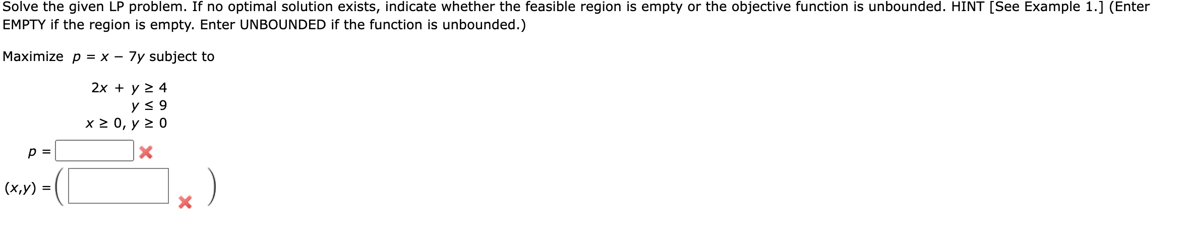Solved Solve the given LP problem. If no optimal solution | Chegg.com