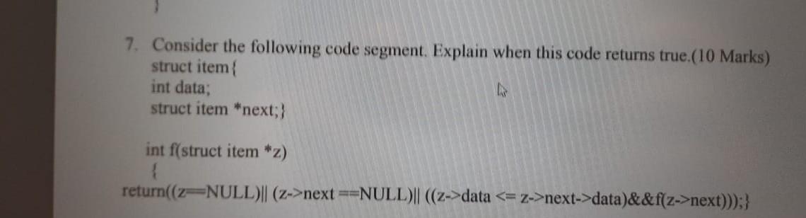 Solved 7. Consider the following code segment. Explain when | Chegg.com