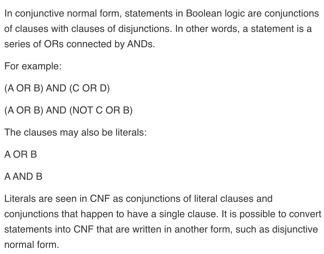 An imprecise CNF formula is a Boolean formula in a | Chegg.com