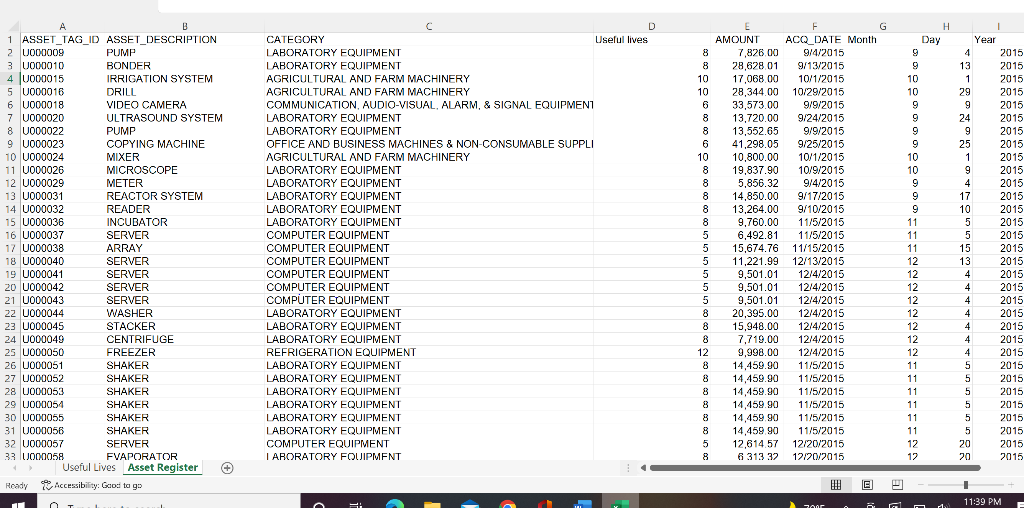 Solved Using Excel s Text To Columns Split The ACQ DATE Chegg