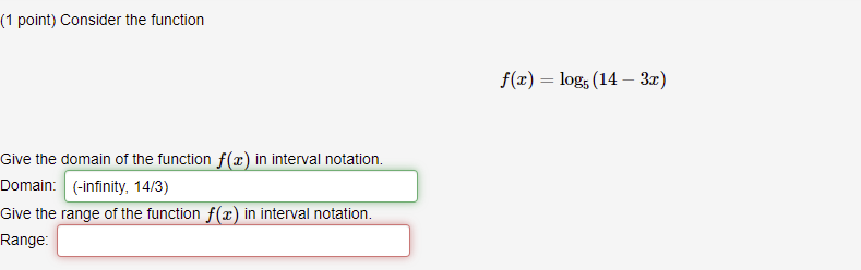 Solved what is the range of the function f(x) in interval | Chegg.com