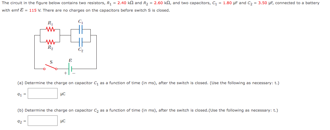 Solved The circuit in the figure below contains two | Chegg.com