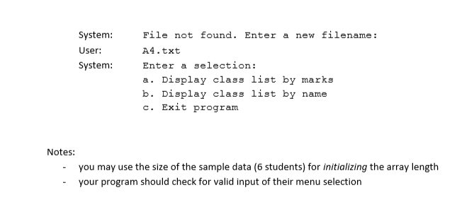 Solved a. Create a class Student that holds information | Chegg.com