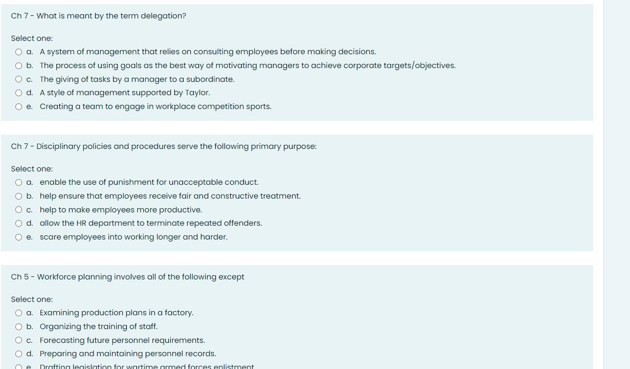 Solved Ch 9 - Before firing an employee, employers should | Chegg.com